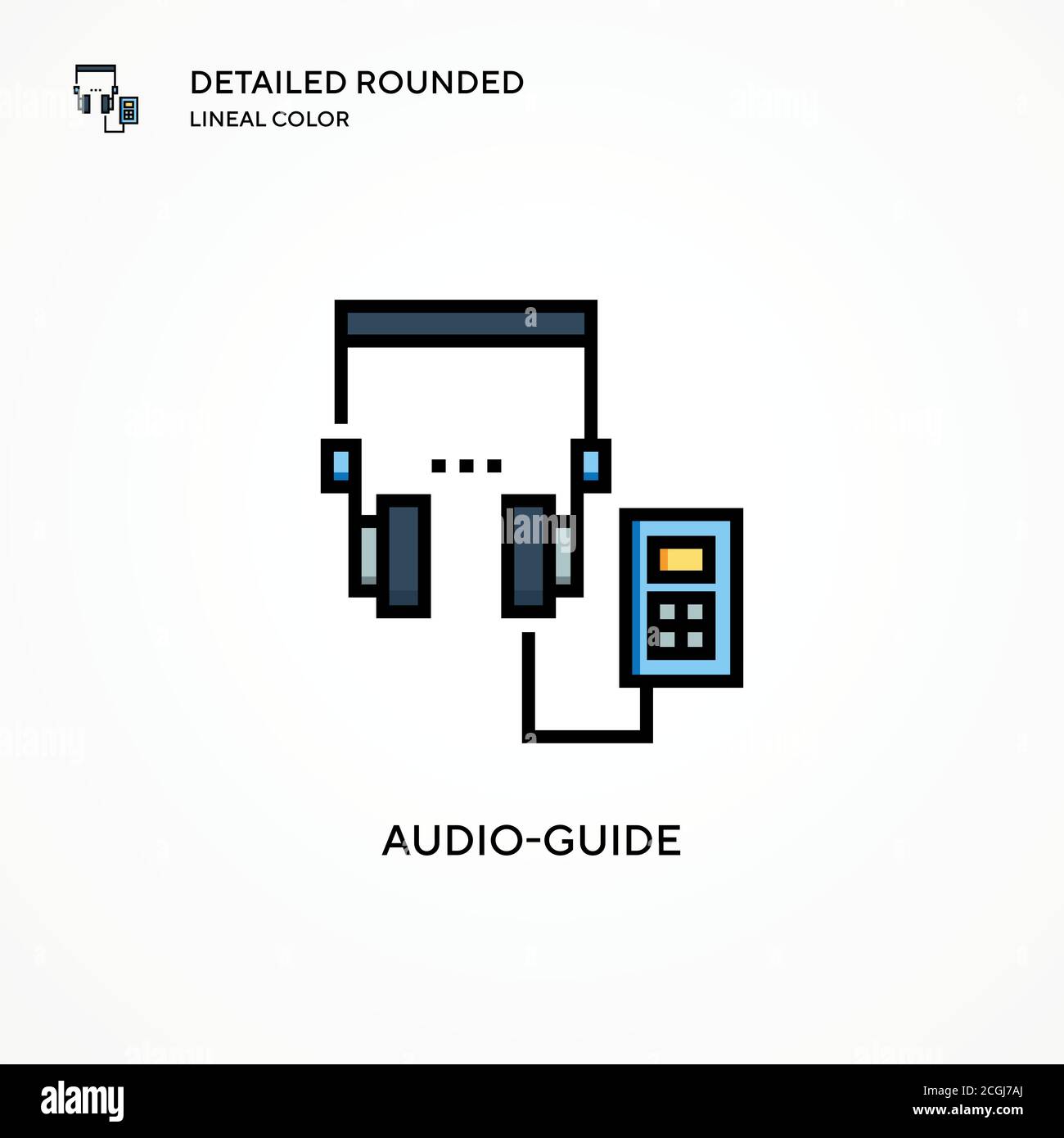 Audio-guide vector icon. Modern vector illustration concepts. Easy to ...
