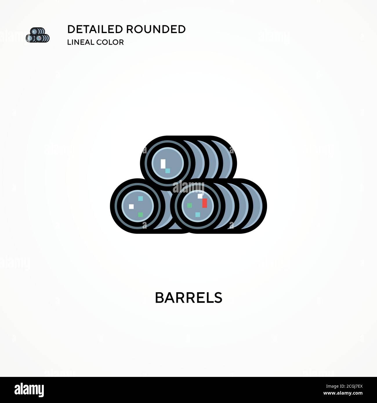 Barrels vector icon. Modern vector illustration concepts. Easy to edit ...