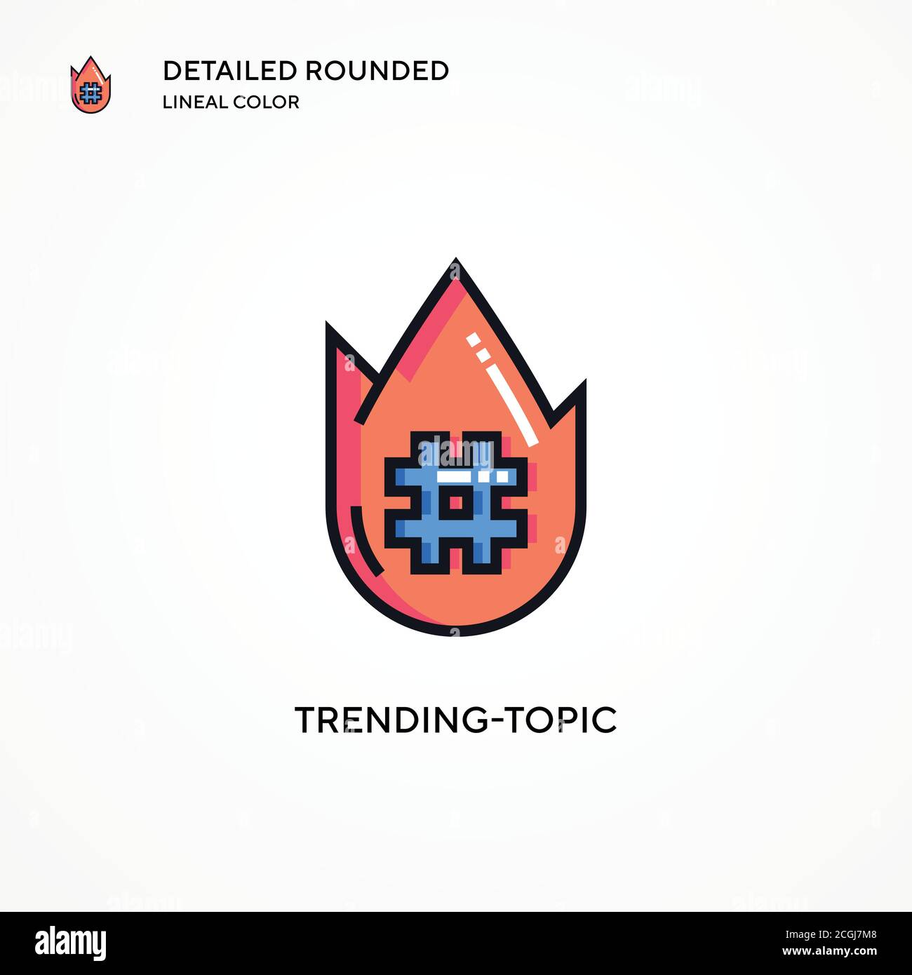 Trending-topic vector icon. Modern vector illustration concepts. Easy ...