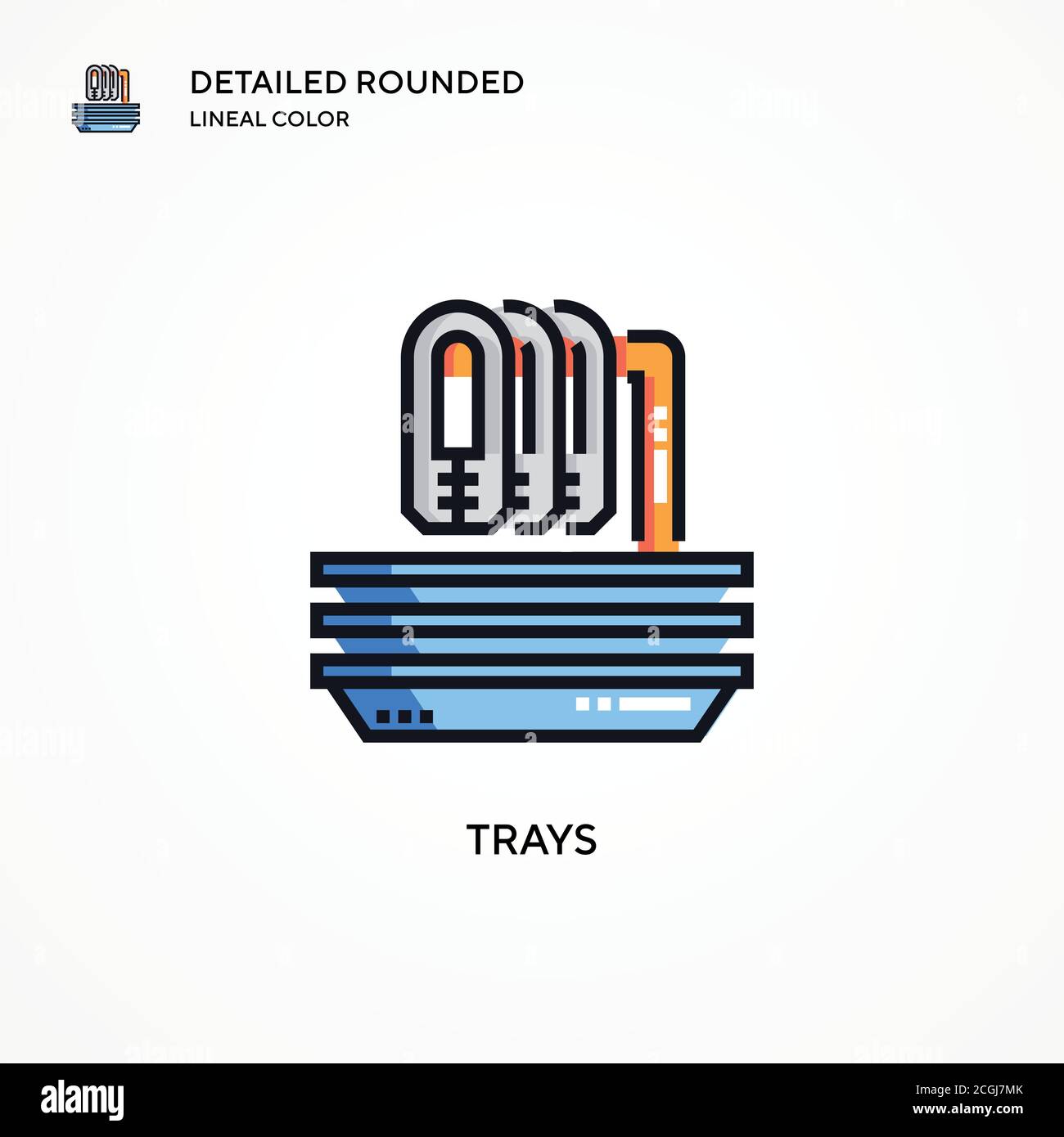 Trays vector icon. Modern vector illustration concepts. Easy to edit ...