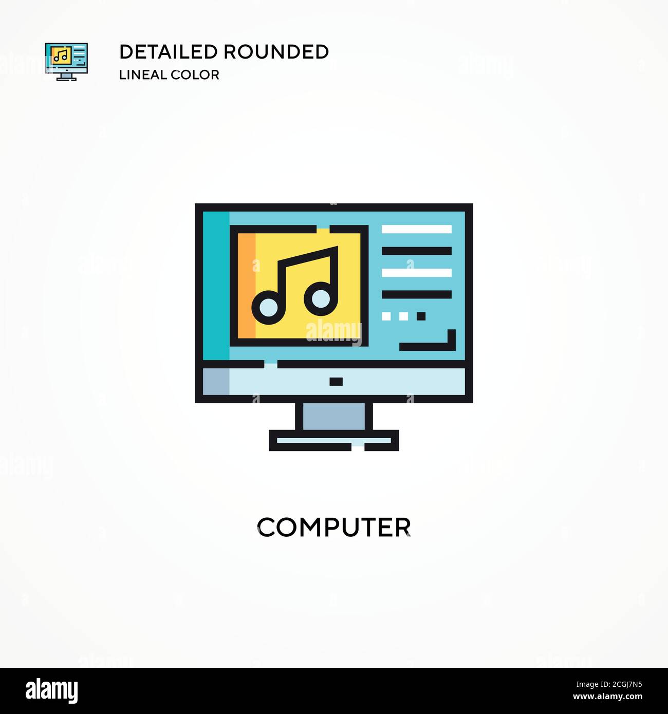 Computer vector icon. Modern vector illustration concepts. Easy to edit ...