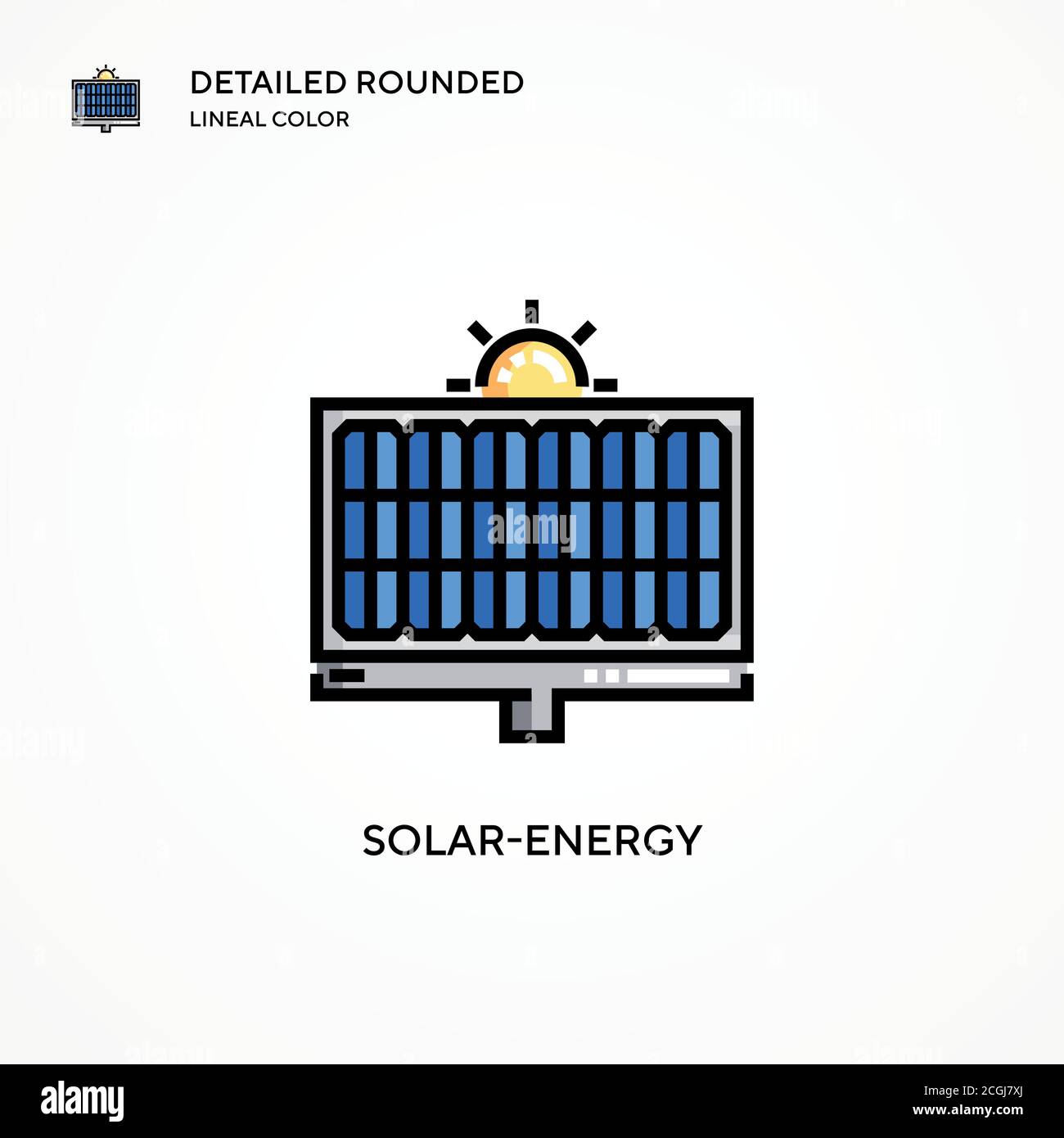 Solar-energy vector icon. Modern vector illustration concepts. Easy to ...