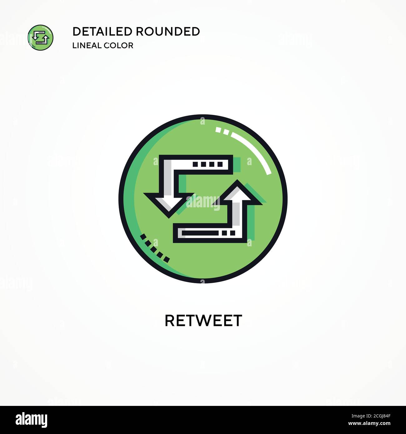 Retweet button Stock Vector Images - Alamy
