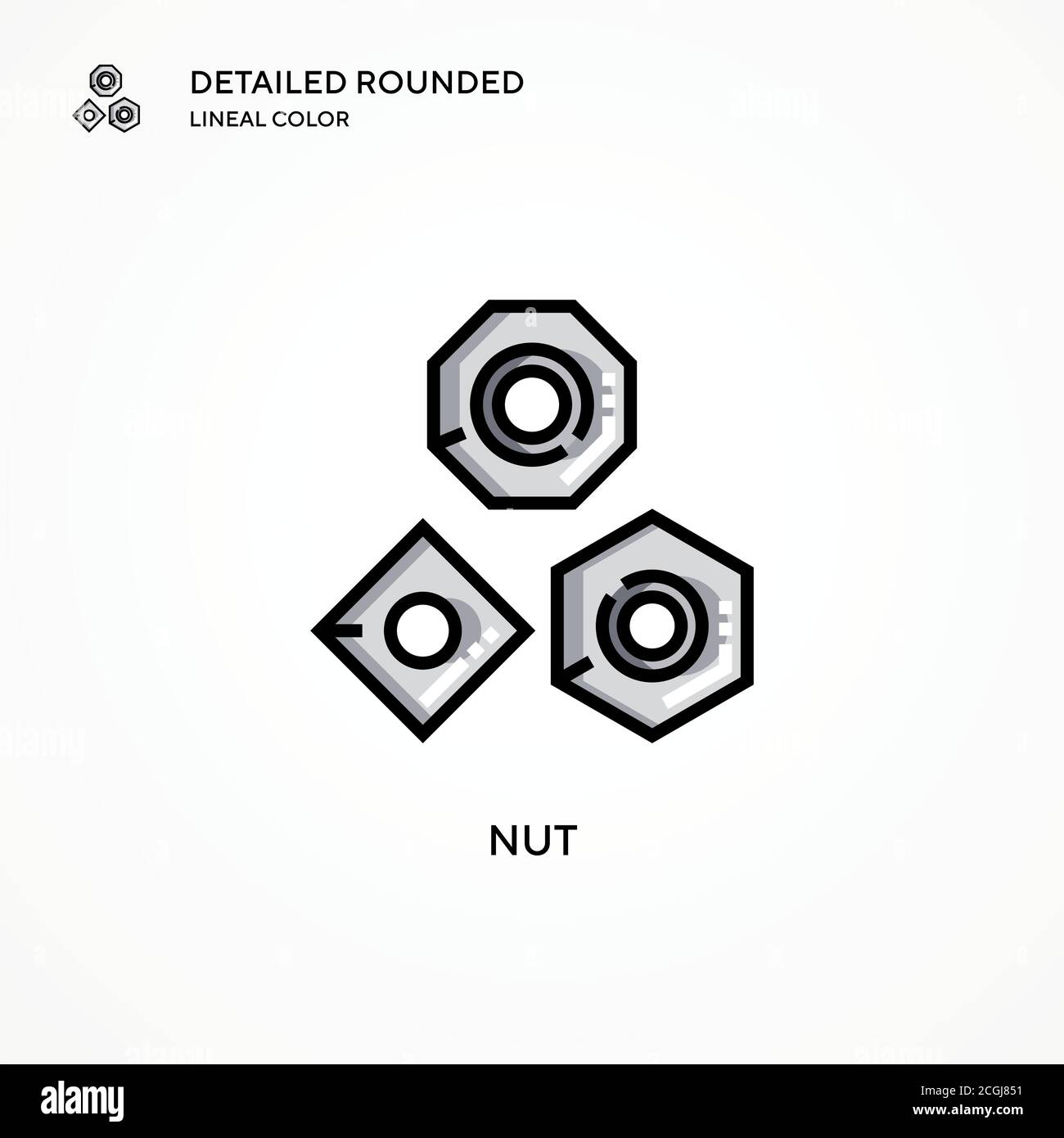 Nut vector icon. Modern vector illustration concepts. Easy to edit and ...