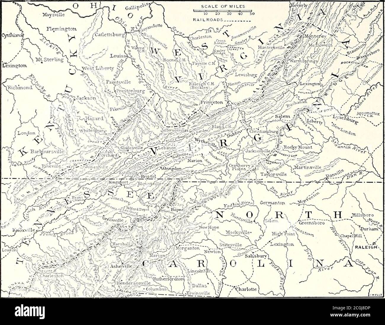 Map of knoxville tennessee hi-res stock photography and images - Alamy