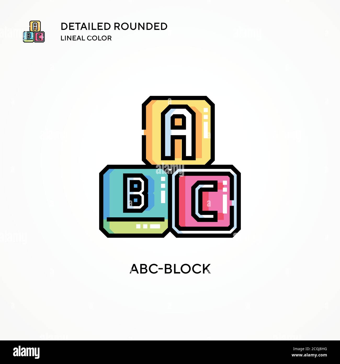 Abc-block vector icon. Modern vector illustration concepts. Easy to ...