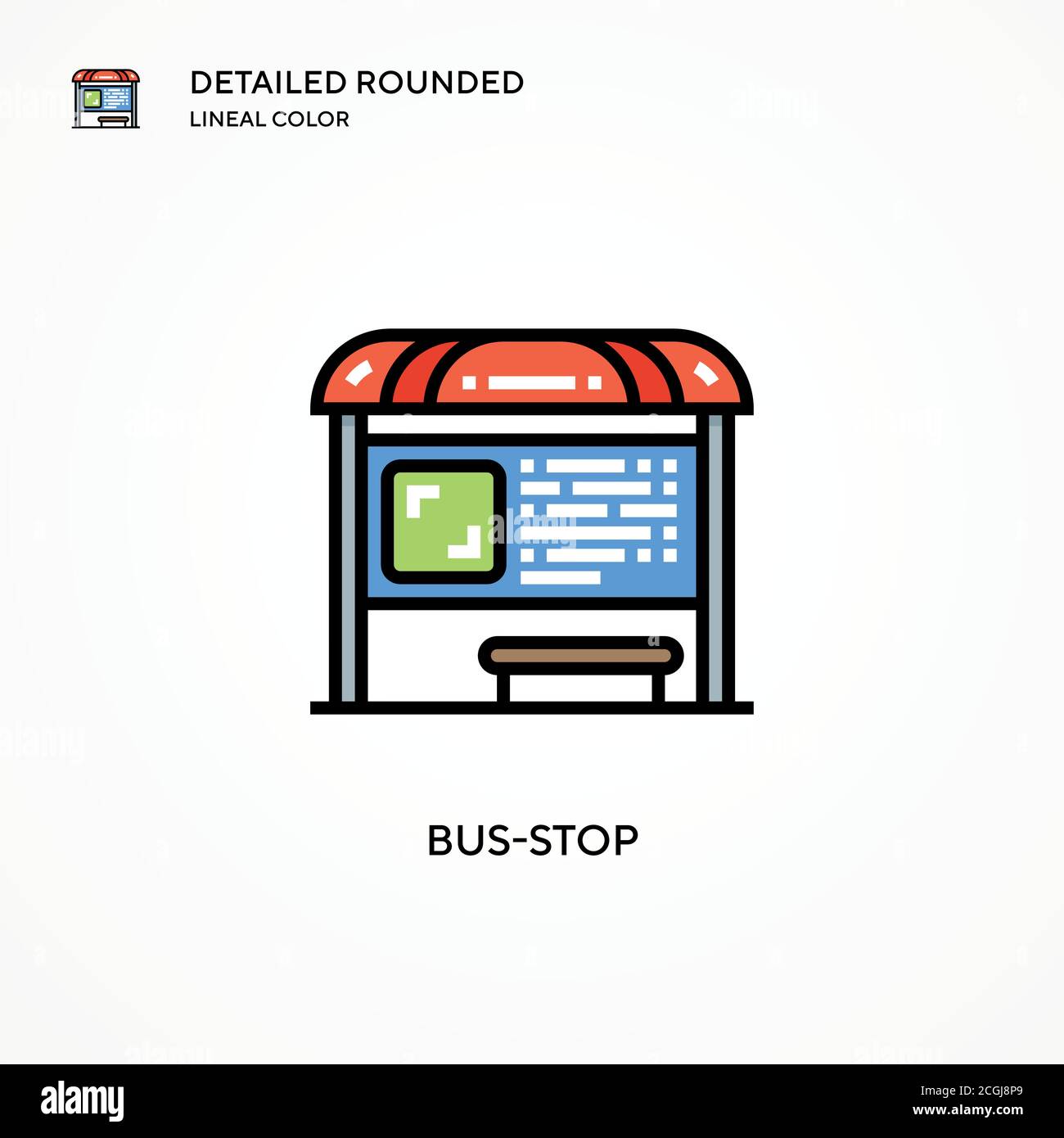 Bus-stop vector icon. Modern vector illustration concepts. Easy to edit ...