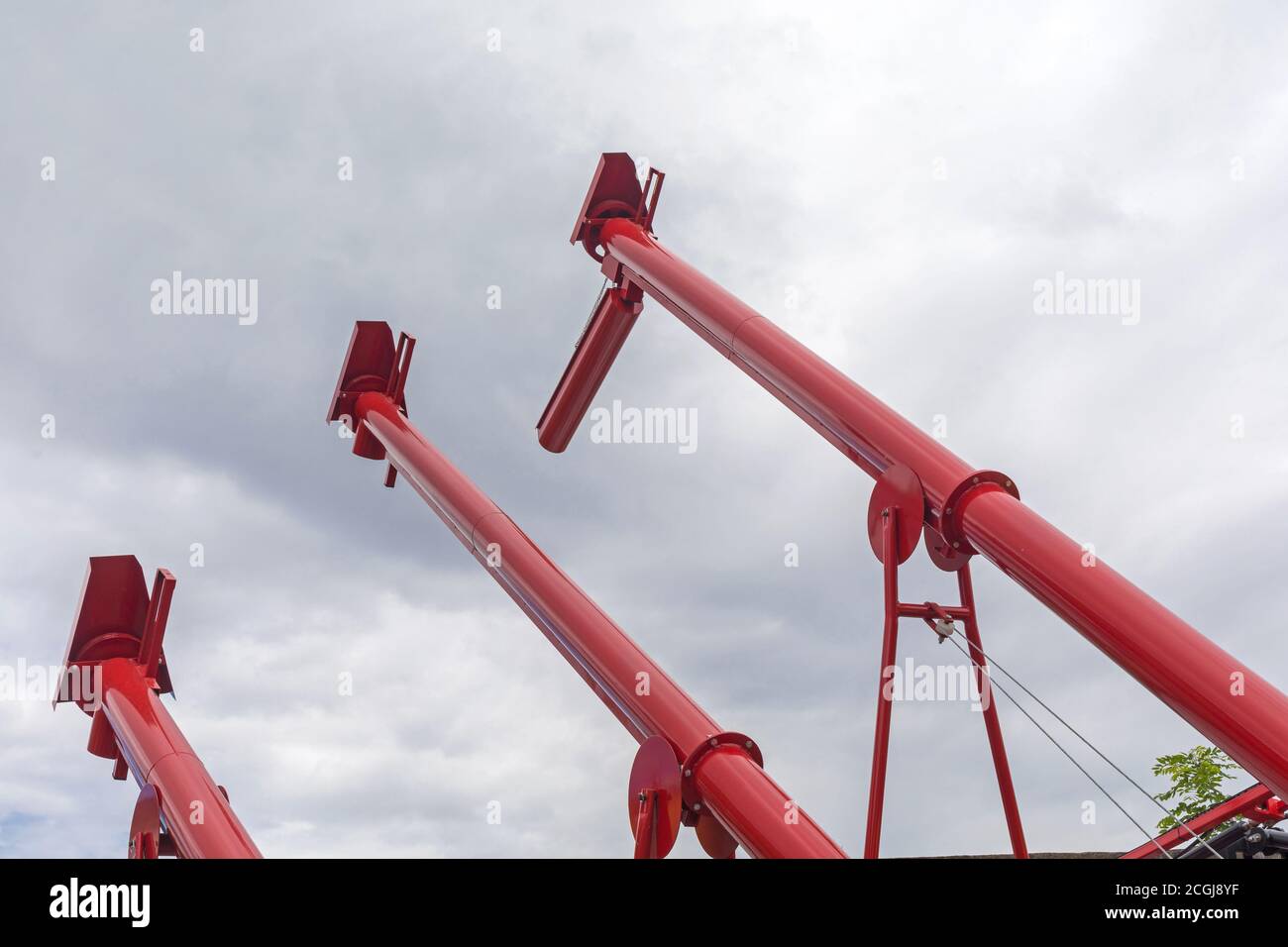 Screw Transporter for Loading Grains to Silo at Farm Stock Photo - Alamy