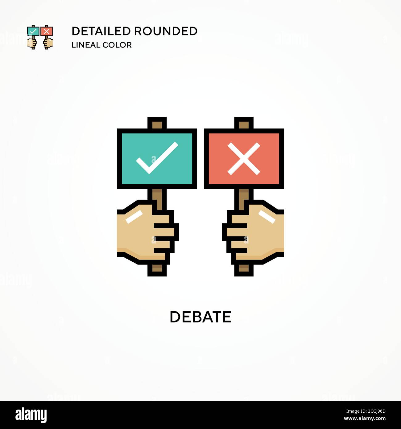 Debate vector icon. Modern vector illustration concepts. Easy to edit ...