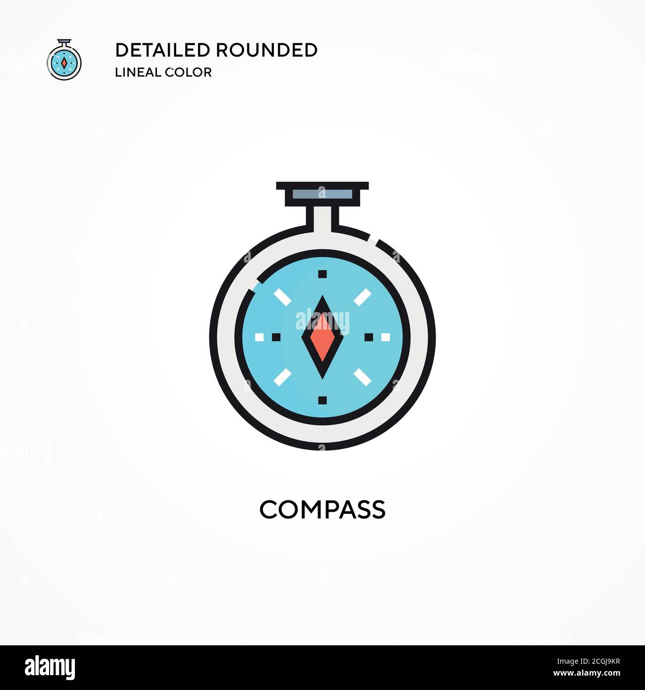 Compass vector icon. Modern vector illustration concepts. Easy to edit ...
