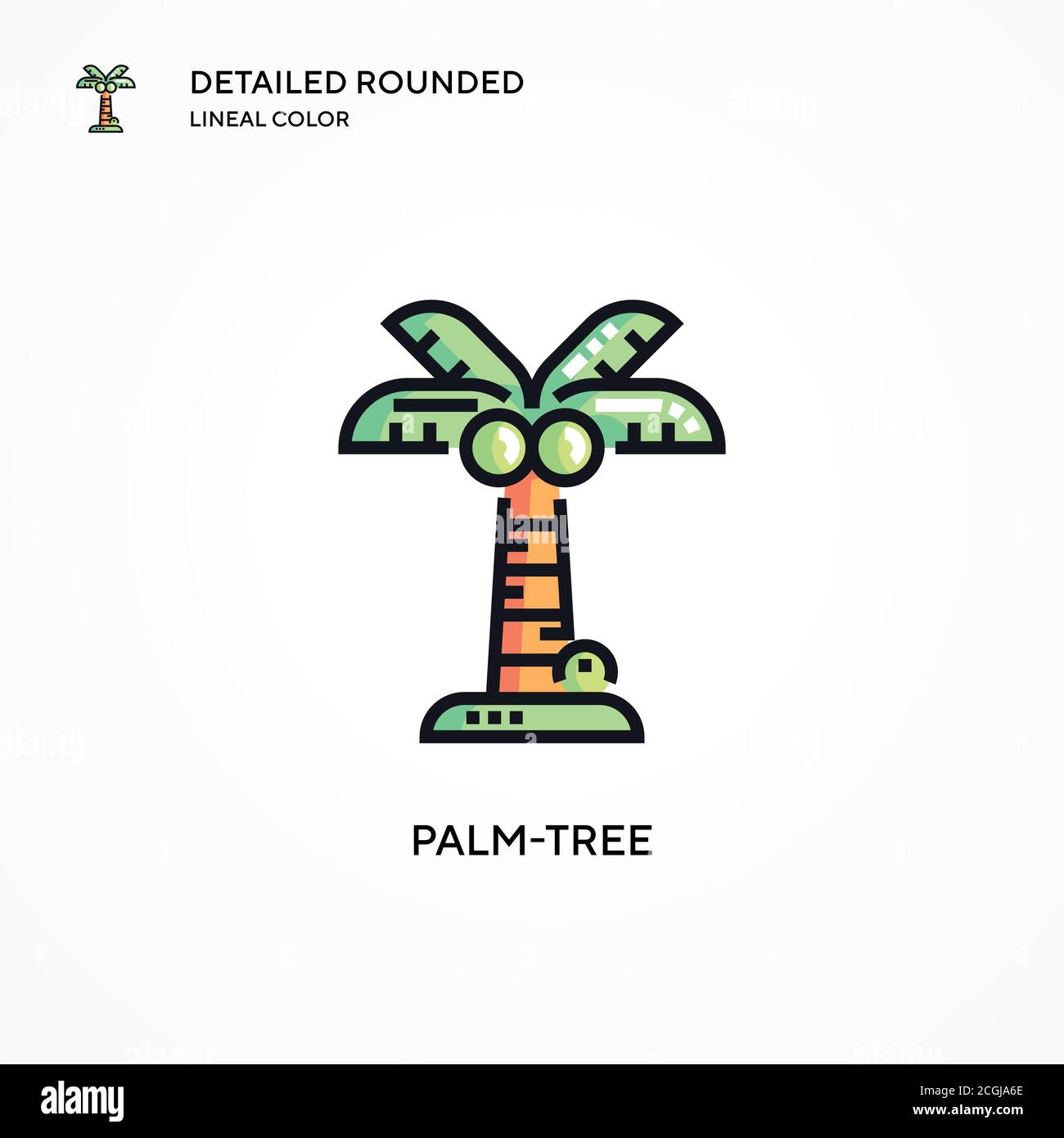 Palm-tree vector icon. Modern vector illustration concepts. Easy to ...