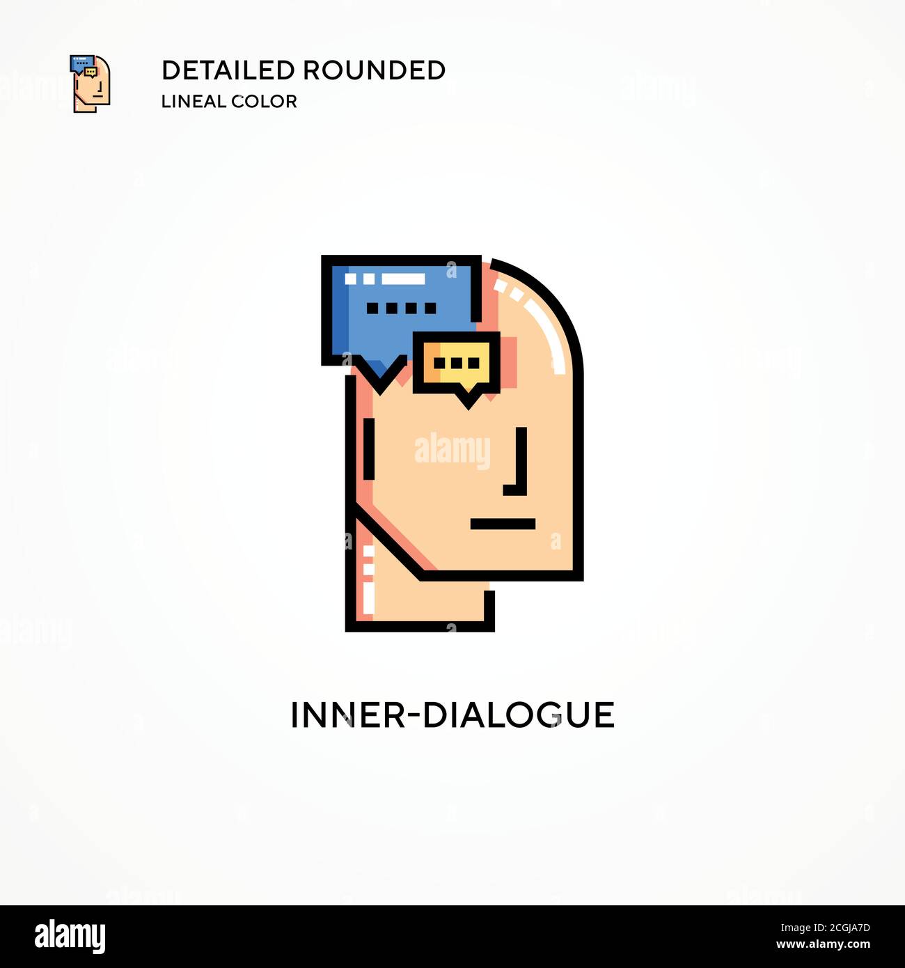 Inner-dialogue vector icon. Modern vector illustration concepts. Easy ...