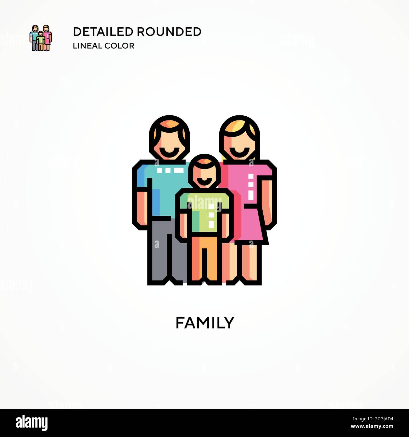 Family vector icon. Modern vector illustration concepts. Easy to edit ...