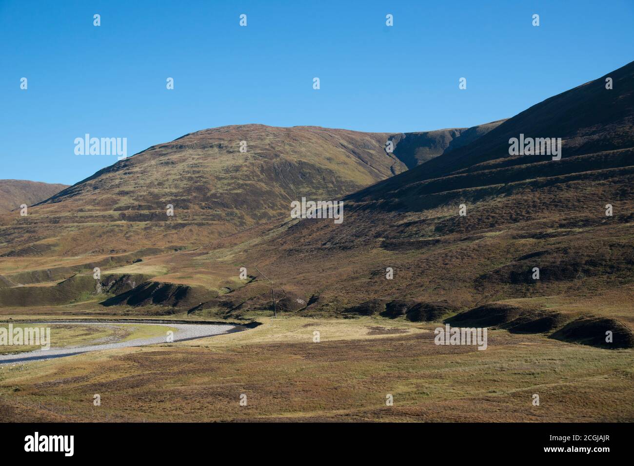 The ice age features parallel "roads" in Glen Roy, Scotland Stock Photo ...