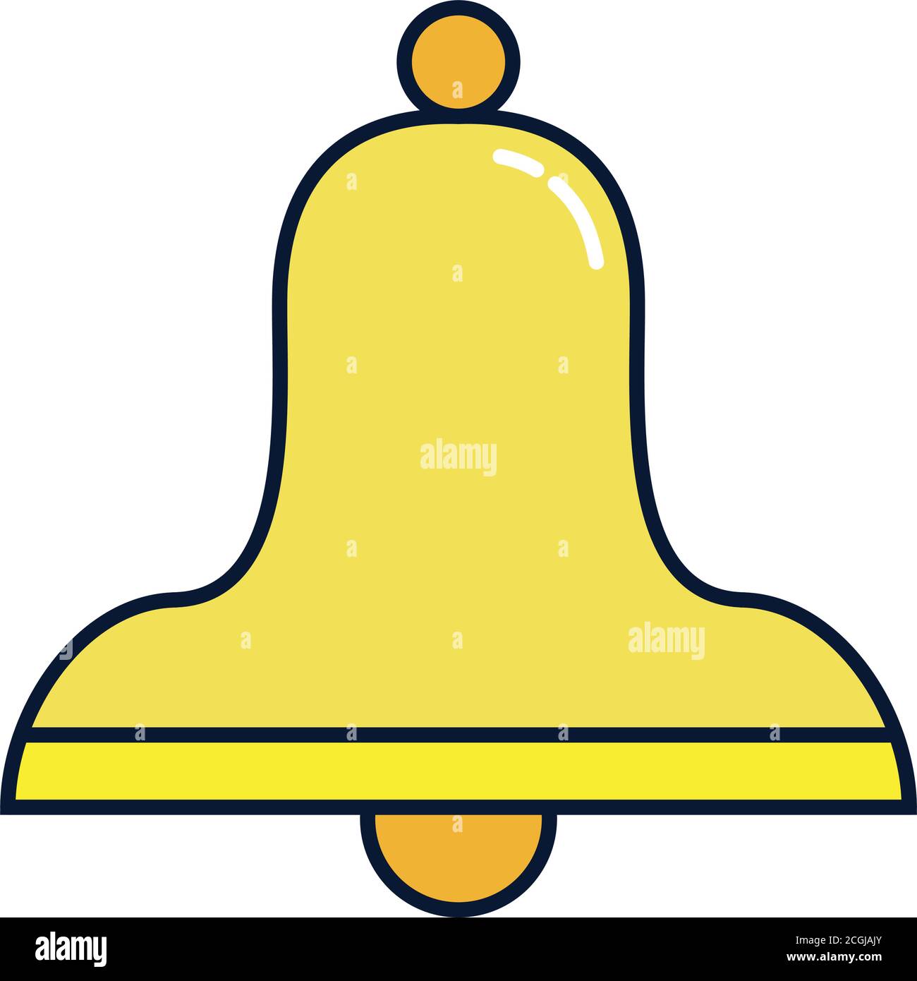 bell or alarm symbol, line and fill style icon Stock Vector Image & Art - Alamy