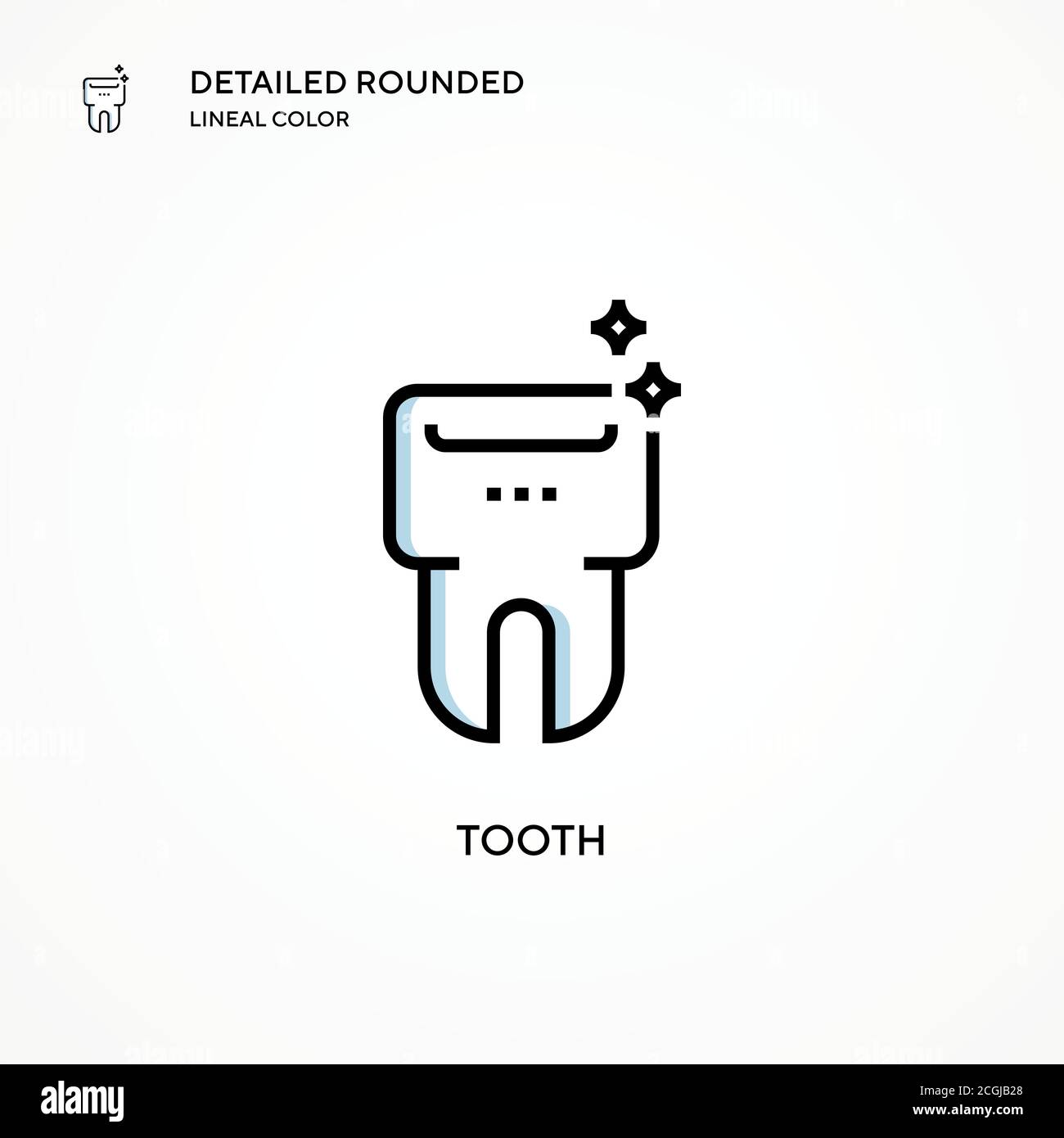 Tooth vector icon. Modern vector illustration concepts. Easy to edit ...