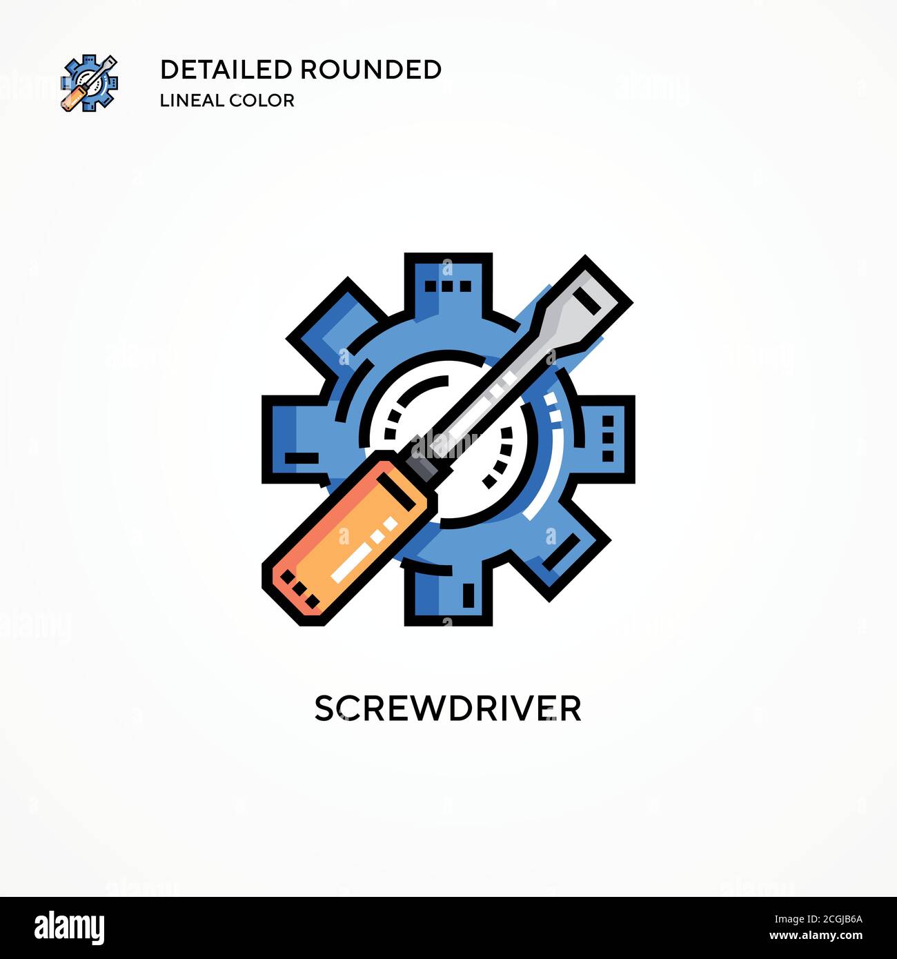 Screwdriver vector icon. Modern vector illustration concepts. Easy to ...