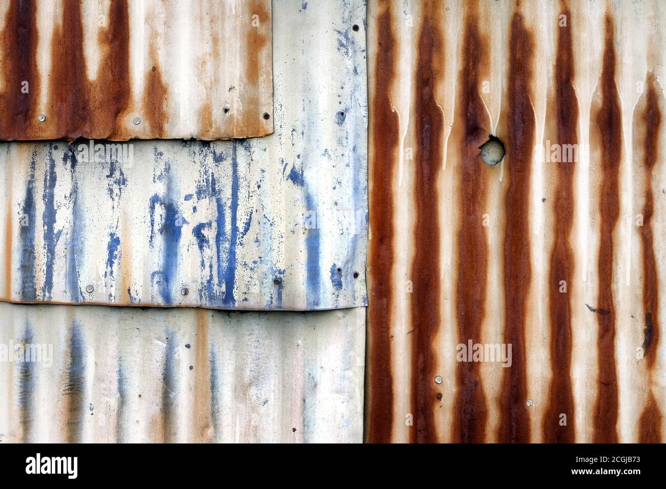 Detail of rusted metal wall texture corrugated steel Stock Photo - Alamy