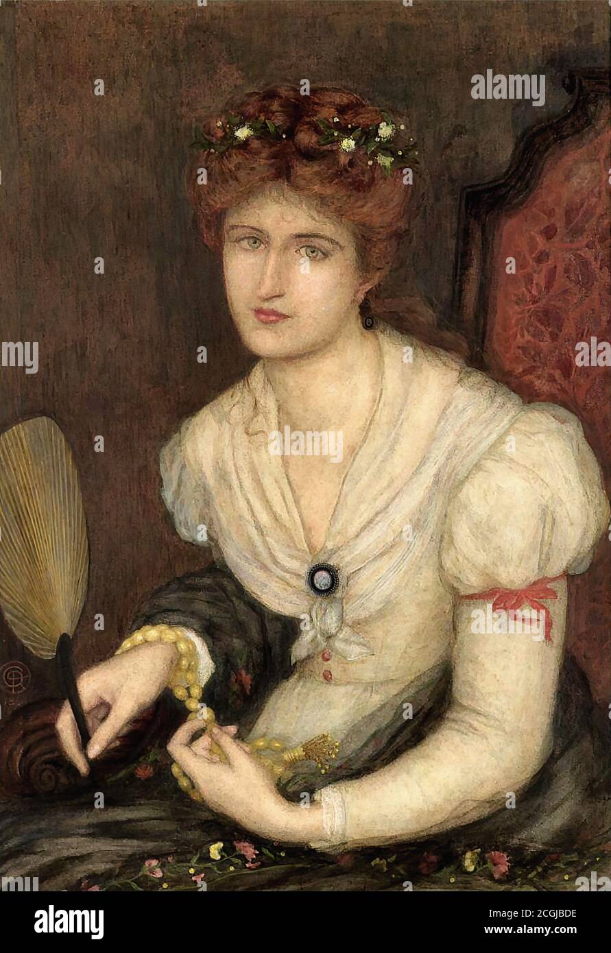 Stillman Marie Spartali - Self Portrait (Lady with a Fan) - British ...