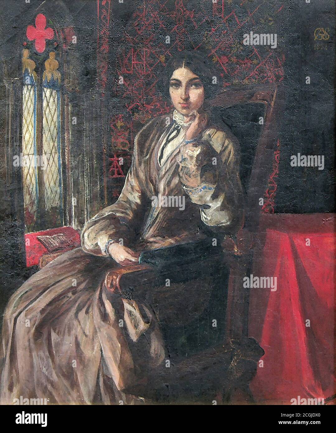 Storey George Adolphus - Portrait of Mrs. Thomas Bell - British School ...