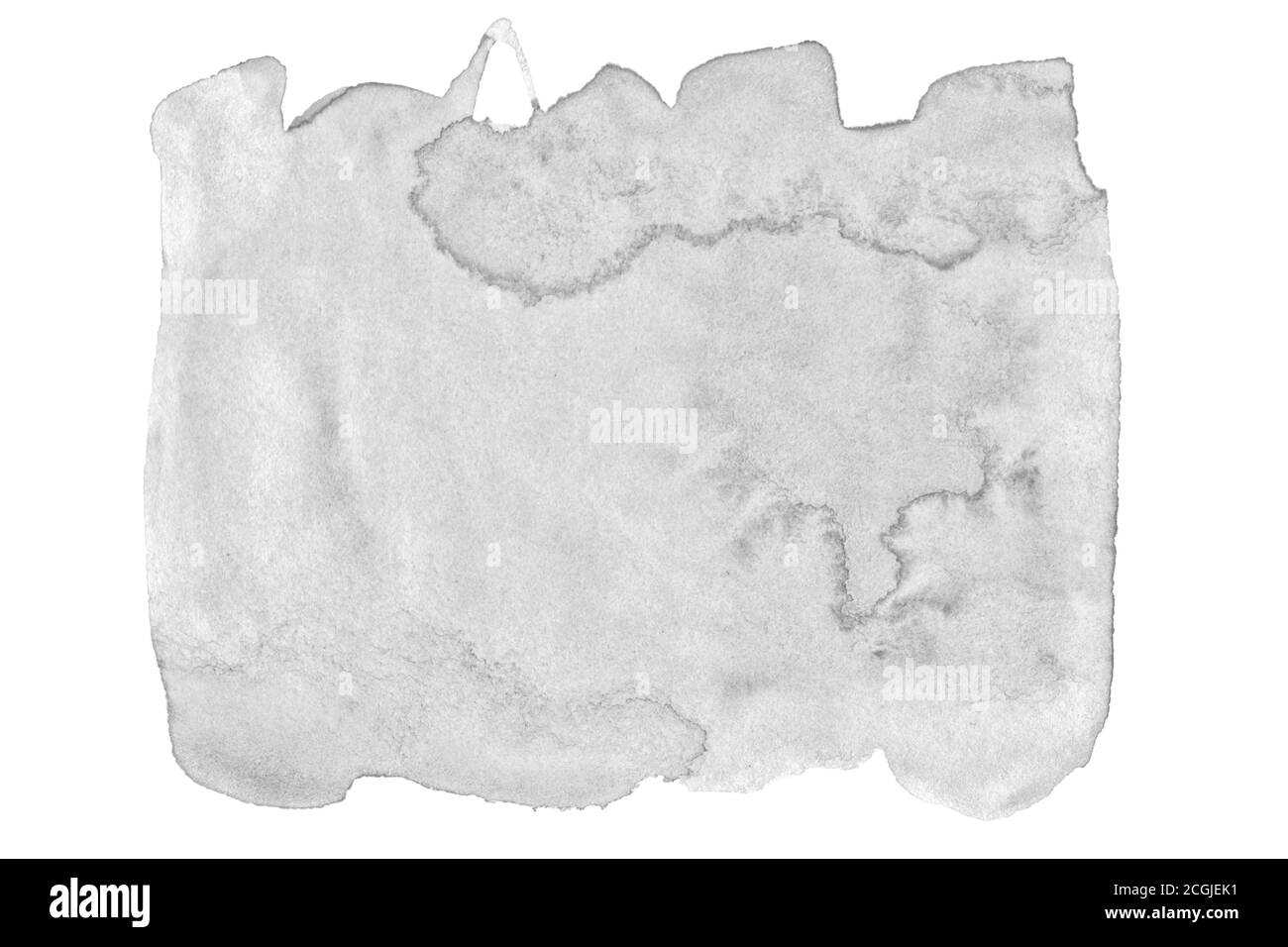 Neutral gray watercolor abstract background, isolated spot with divots ...