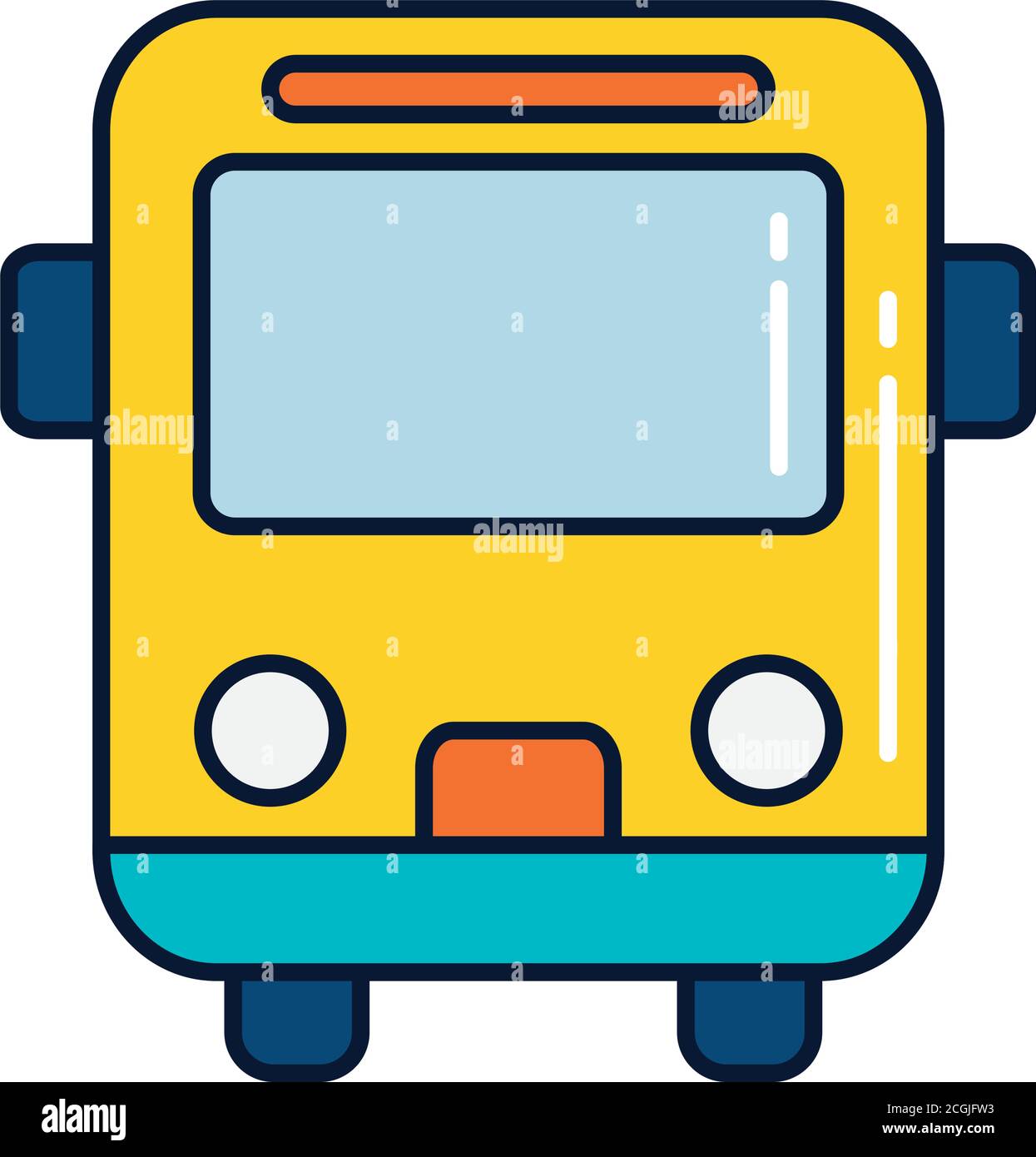school bus, line and fill style icon Stock Vector Image & Art - Alamy