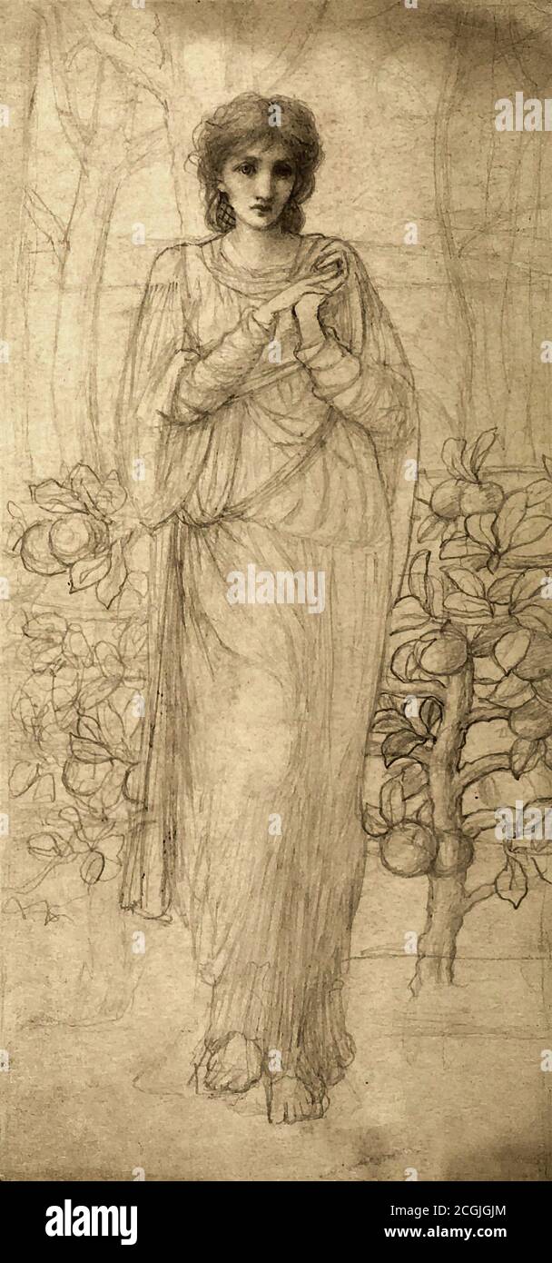 Strudwick John Melhuish - Standing Draped Female Figure - British ...