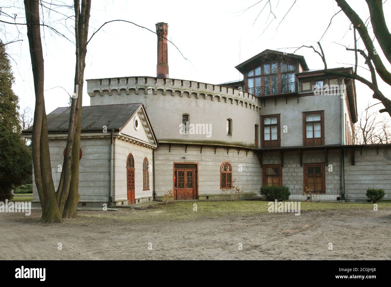 Palace-park complex of Lubomirski family in Przeworsk. Poland Stock ...