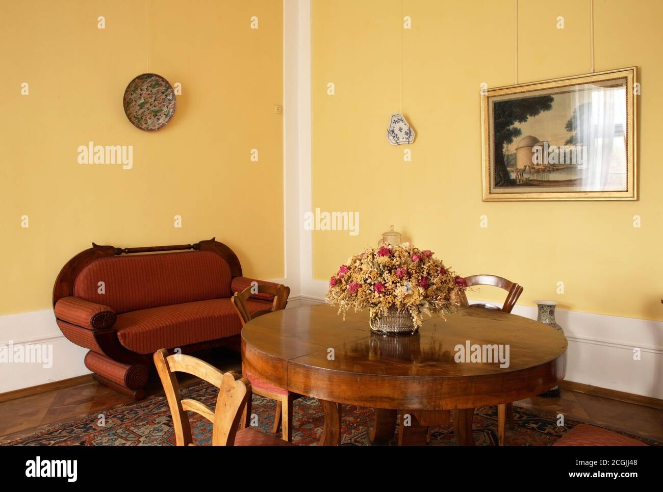 Palace-park complex of Lubomirski family in Przeworsk. Poland Stock ...