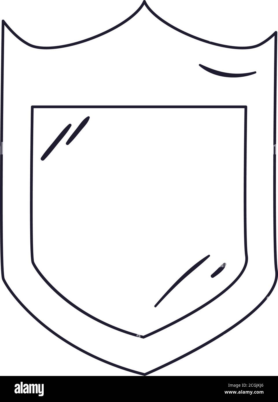 Shield line style icon design, Label tag banner product and protection ...