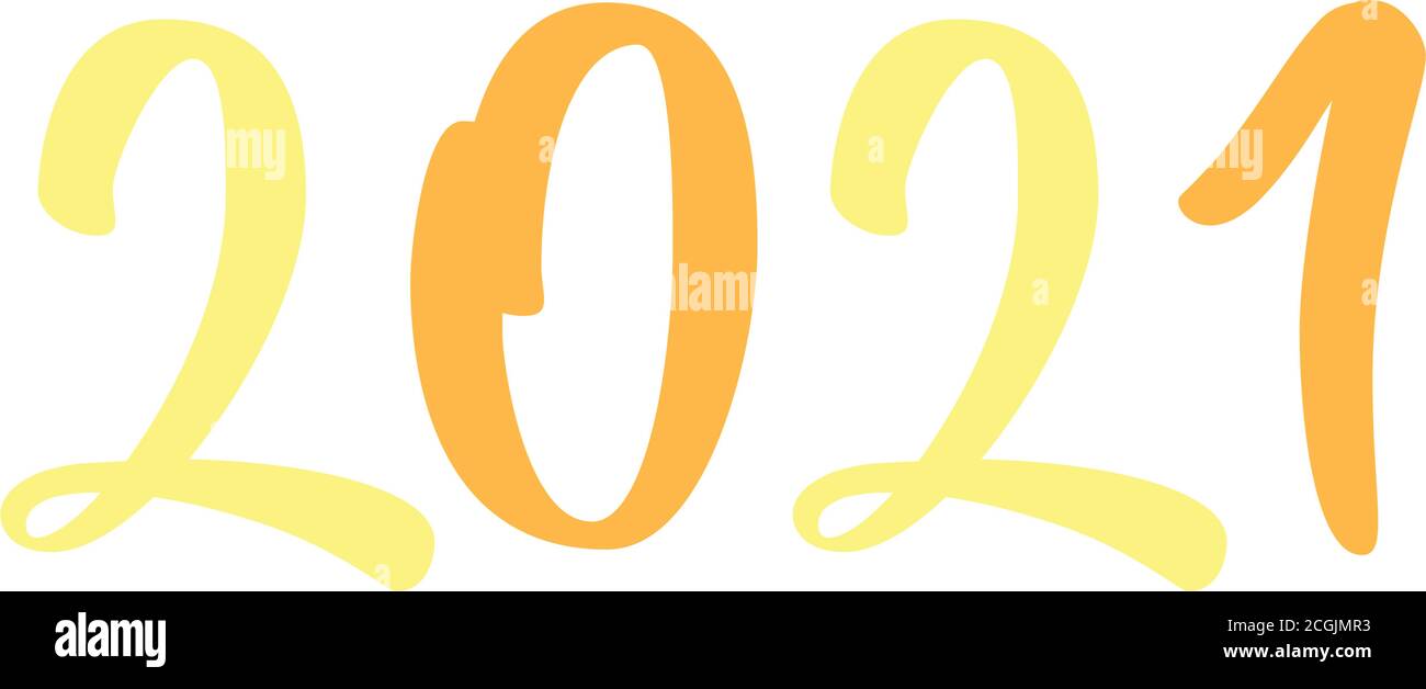 2021 flat style icon design, Happy new year welcome celebrate and ...