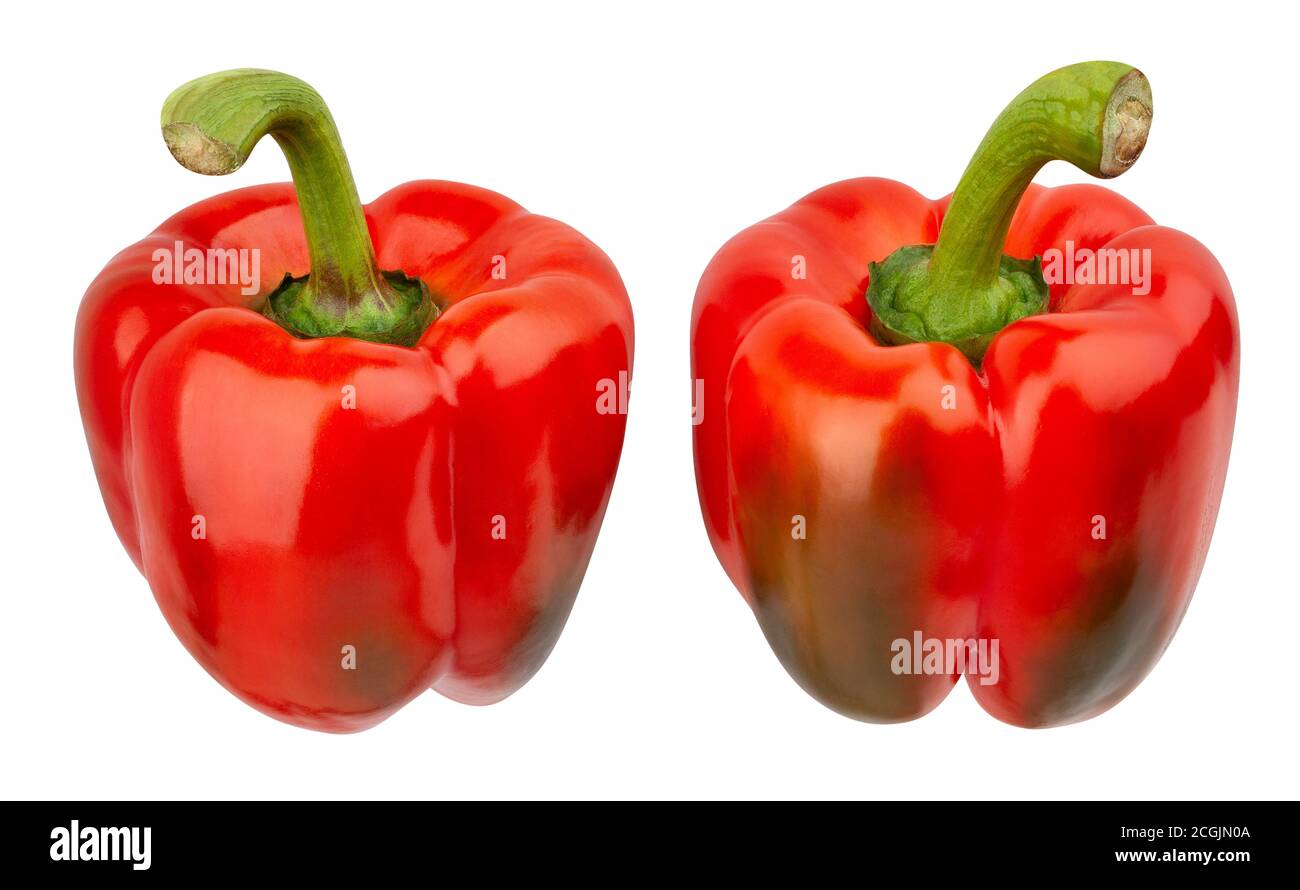 bell pepper path isolated on white Stock Photo - Alamy