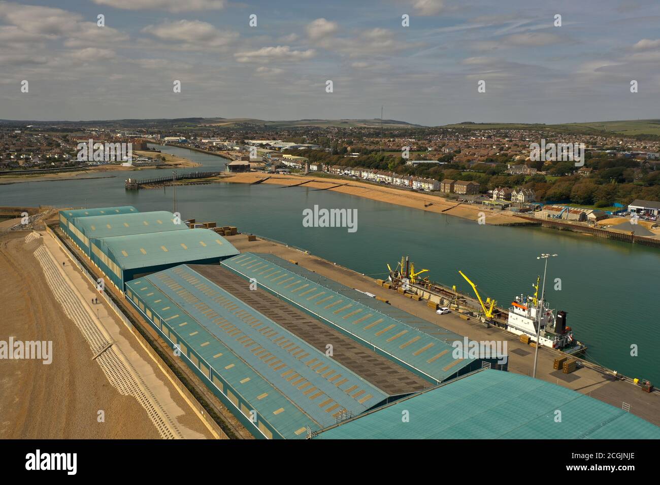 Aerial view of shoreham docks hi-res stock photography and images - Alamy