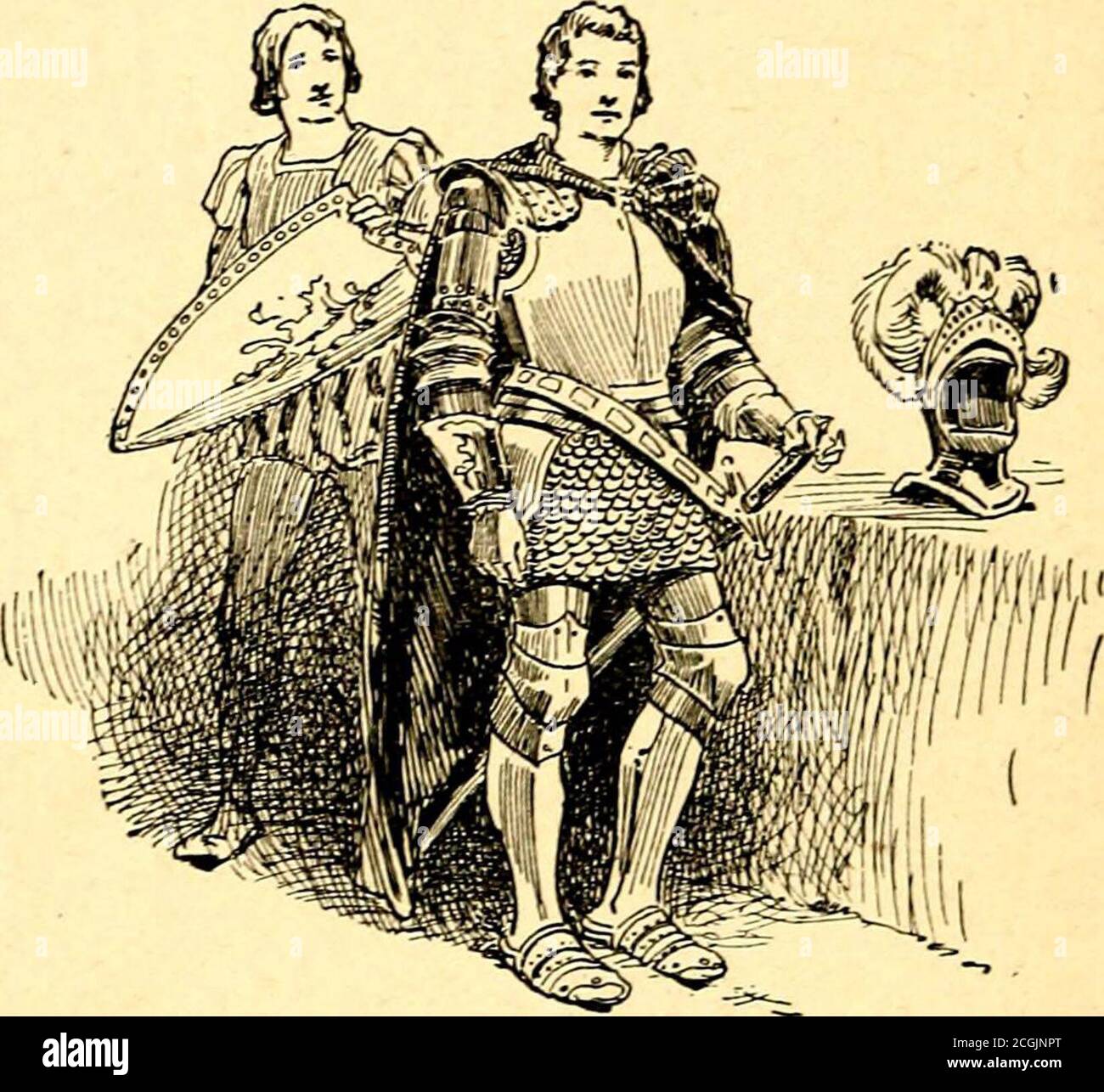 Gawain green knight arthur hi-res stock photography and images - Alamy