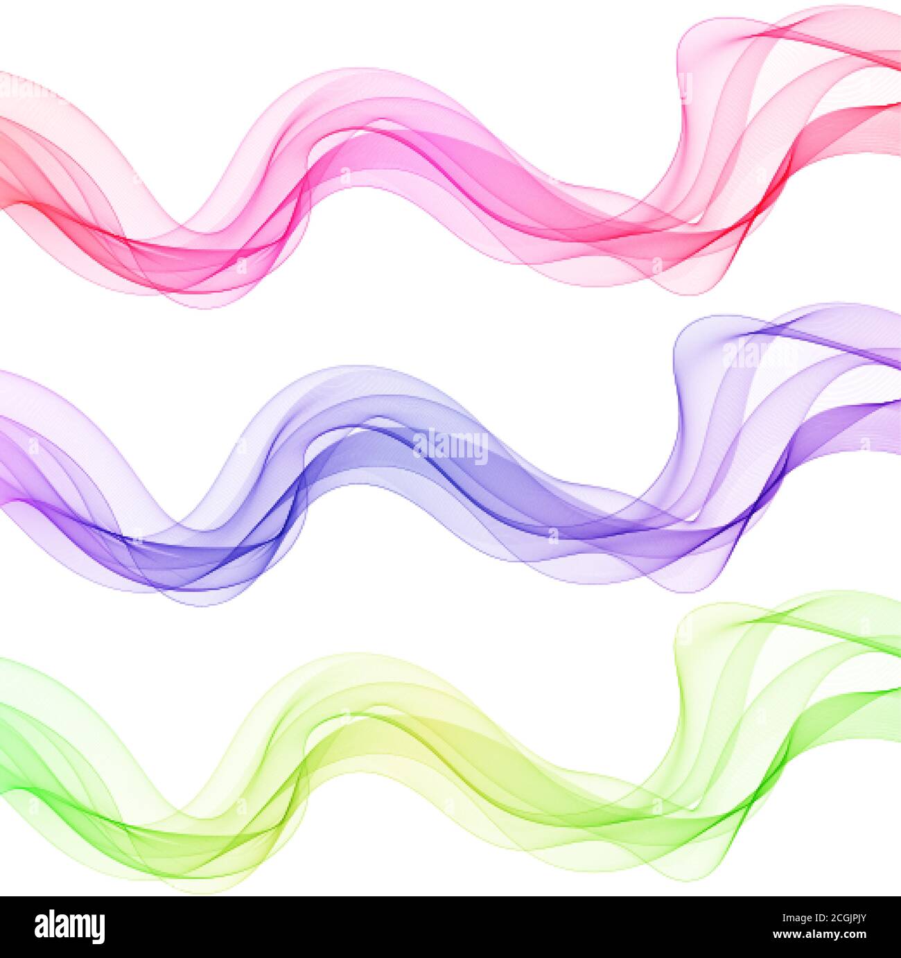 Set of colored waves. Abstract vector graphics. Waves for advertising ...