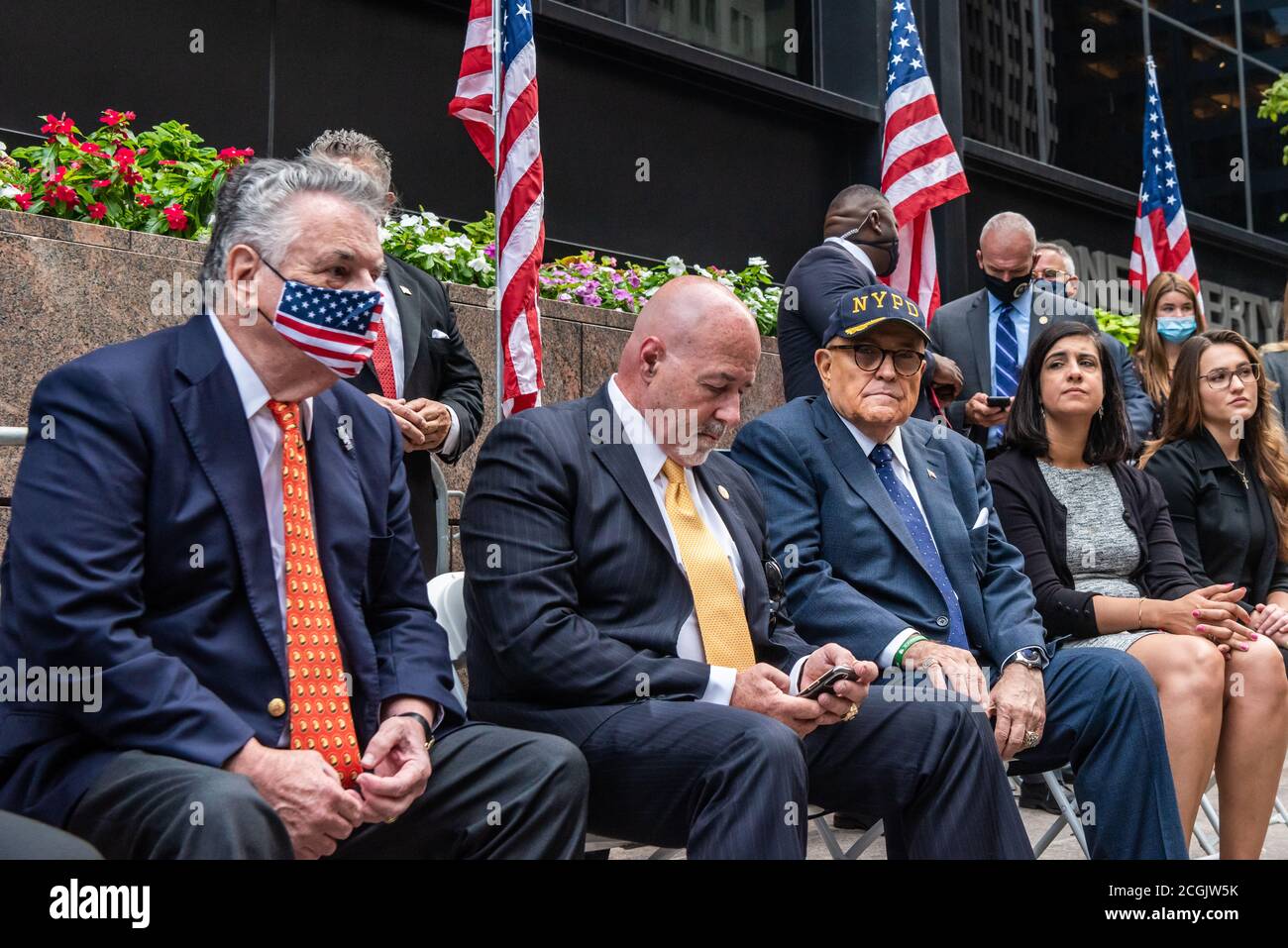 Congressman Peter King, Bernard Kerik, former NYC Mayor Rudi Giuliani ...