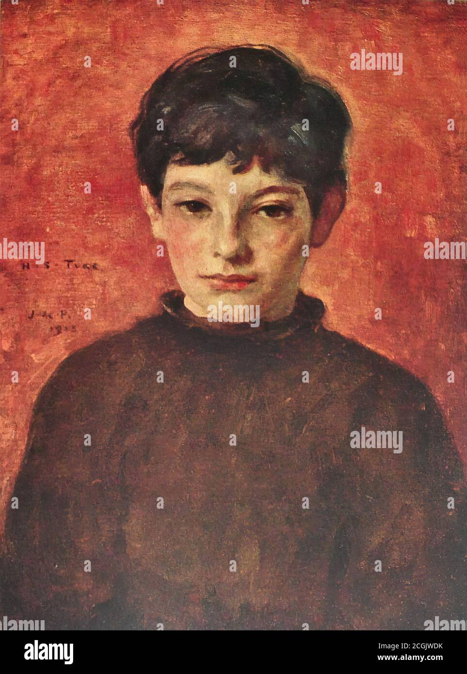 Tuke Henry Scott - Portrait of a Boy - British School - 19th Century ...