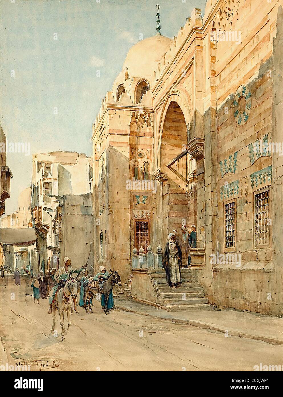Tyndale Walter Frederick Roofe - Figures Leaving a Mosque - British ...