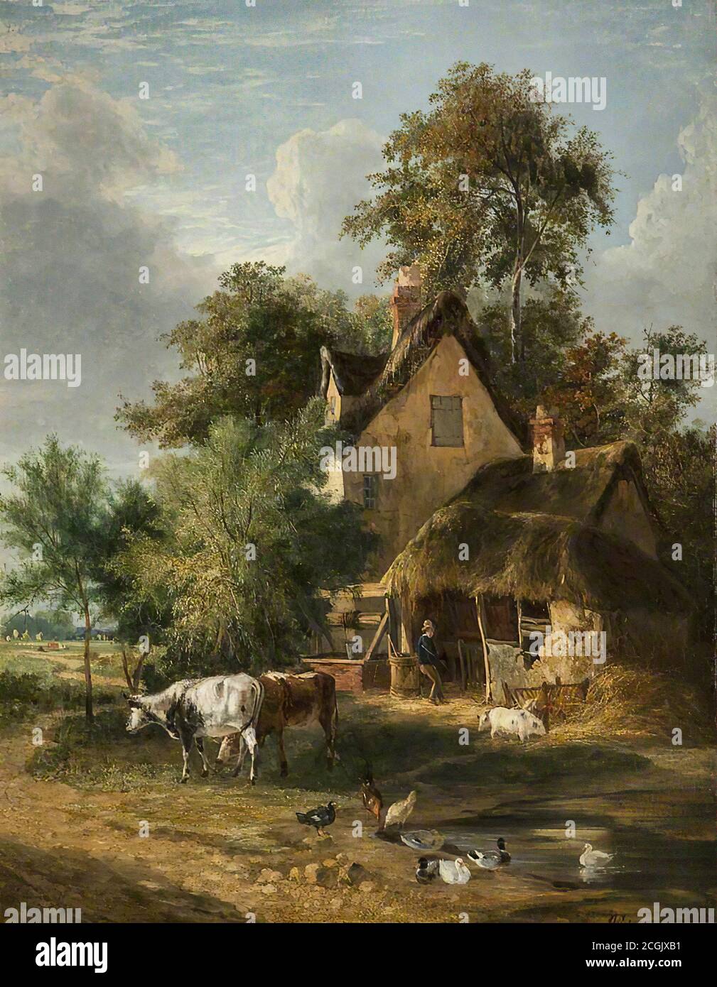 Vincent George - Farmyard Scene - British School - 19th Century Stock ...