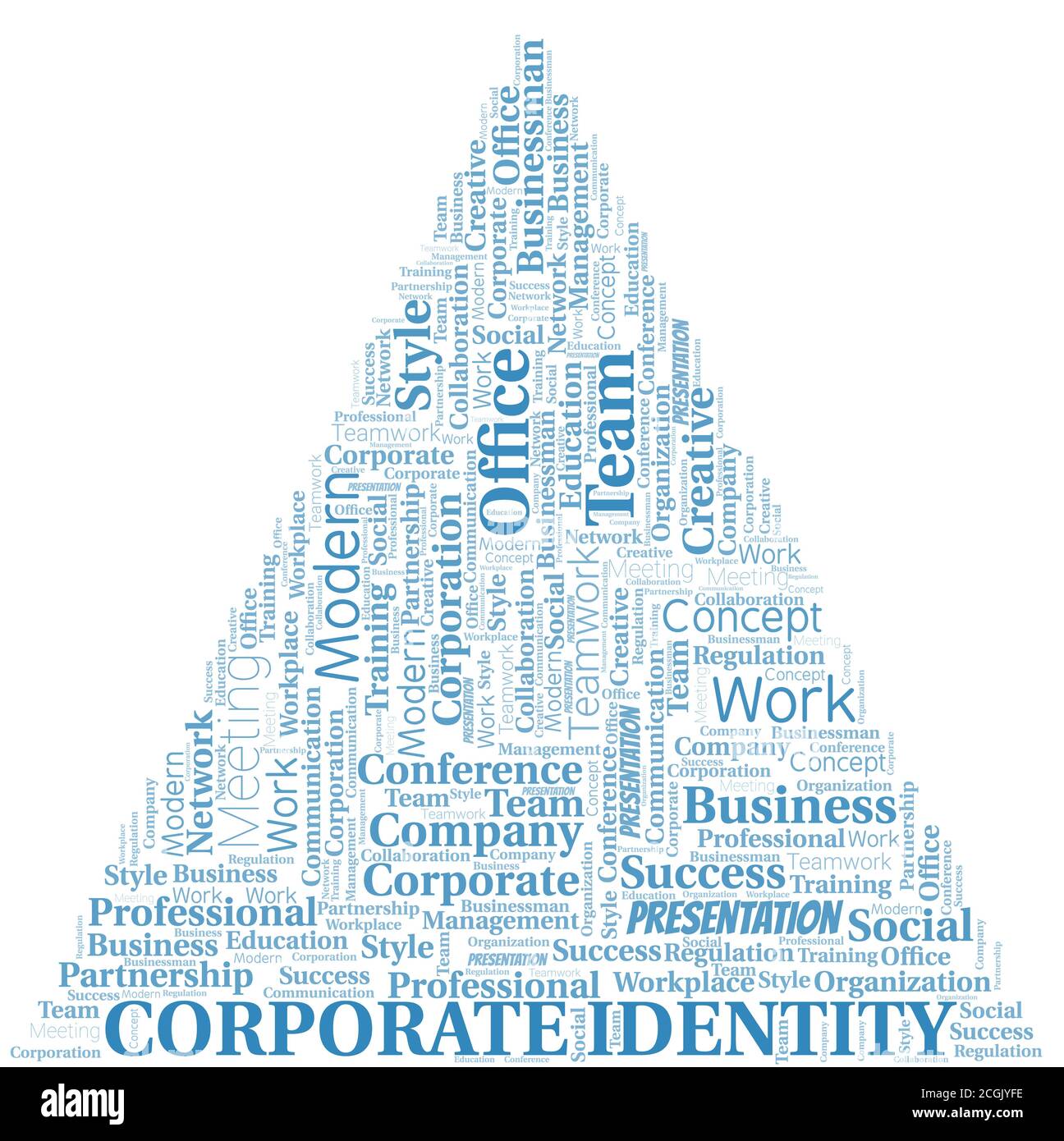 Corporate Identity vector word cloud, made with the text only Stock ...