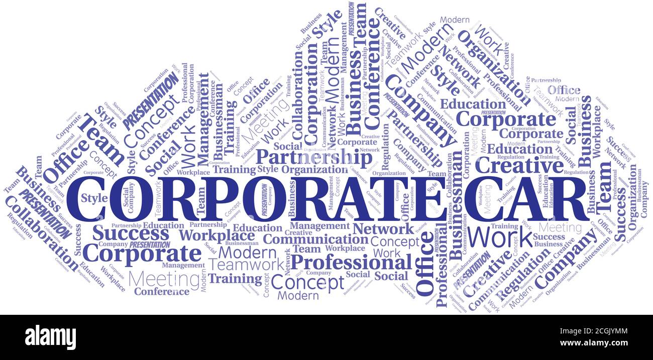 Corporate Car vector word cloud, made with the text only Stock Vector ...