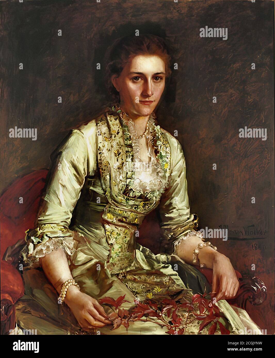 Walker John Hanson - Portrait of Edith Williams Later Lady Boscawen ...