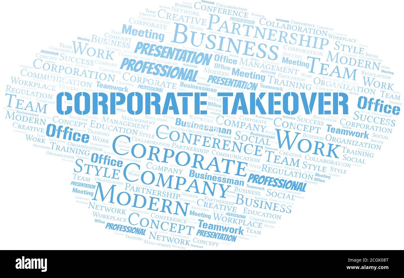 Corporate Takeover vector word cloud, made with the text only Stock ...