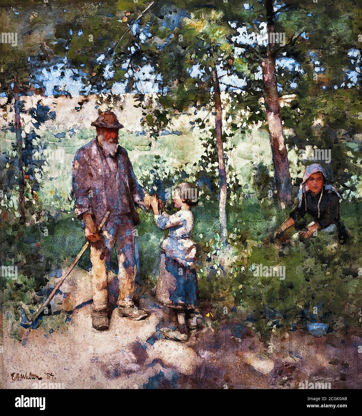 Walton Edward Arthur - Grandfather's Garden - British School - 19th ...