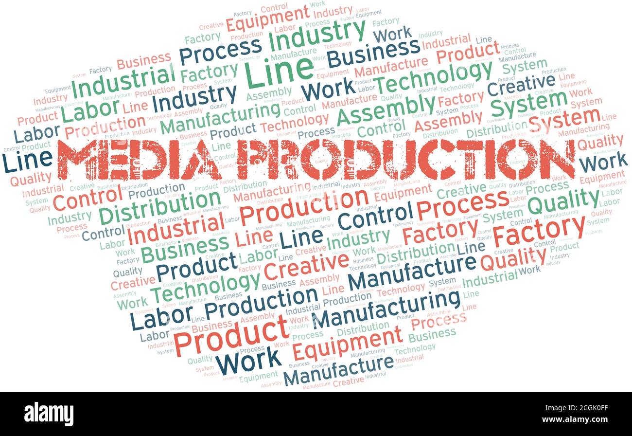 Media Production word cloud create with the text only Stock Vector ...