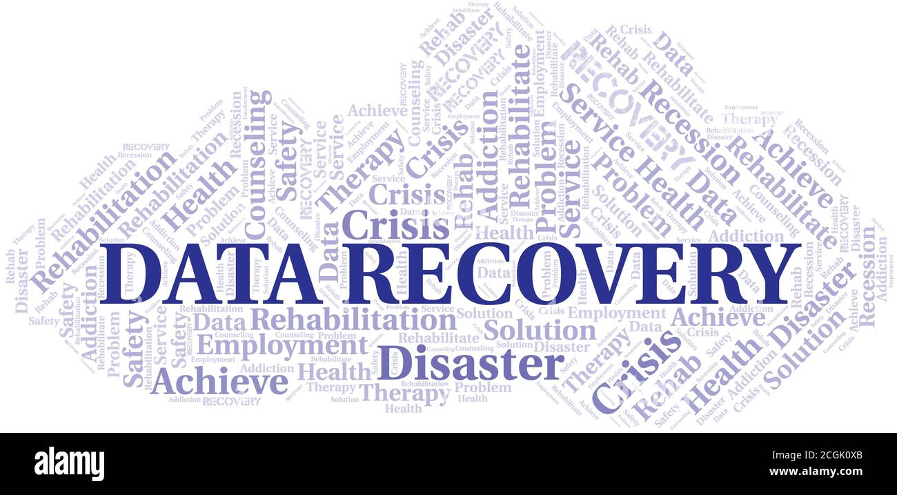 Data Recovery vector word cloud, made with the text only Stock Vector ...