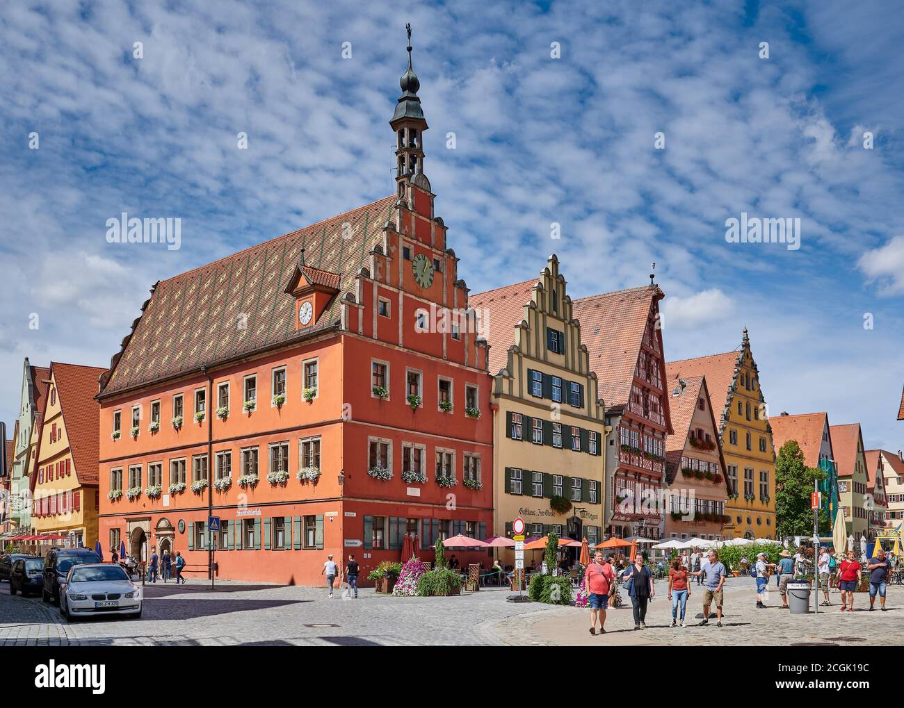 old town of Dinkelsbuhl, Central Franconia, Bavaria, Germany Stock ...