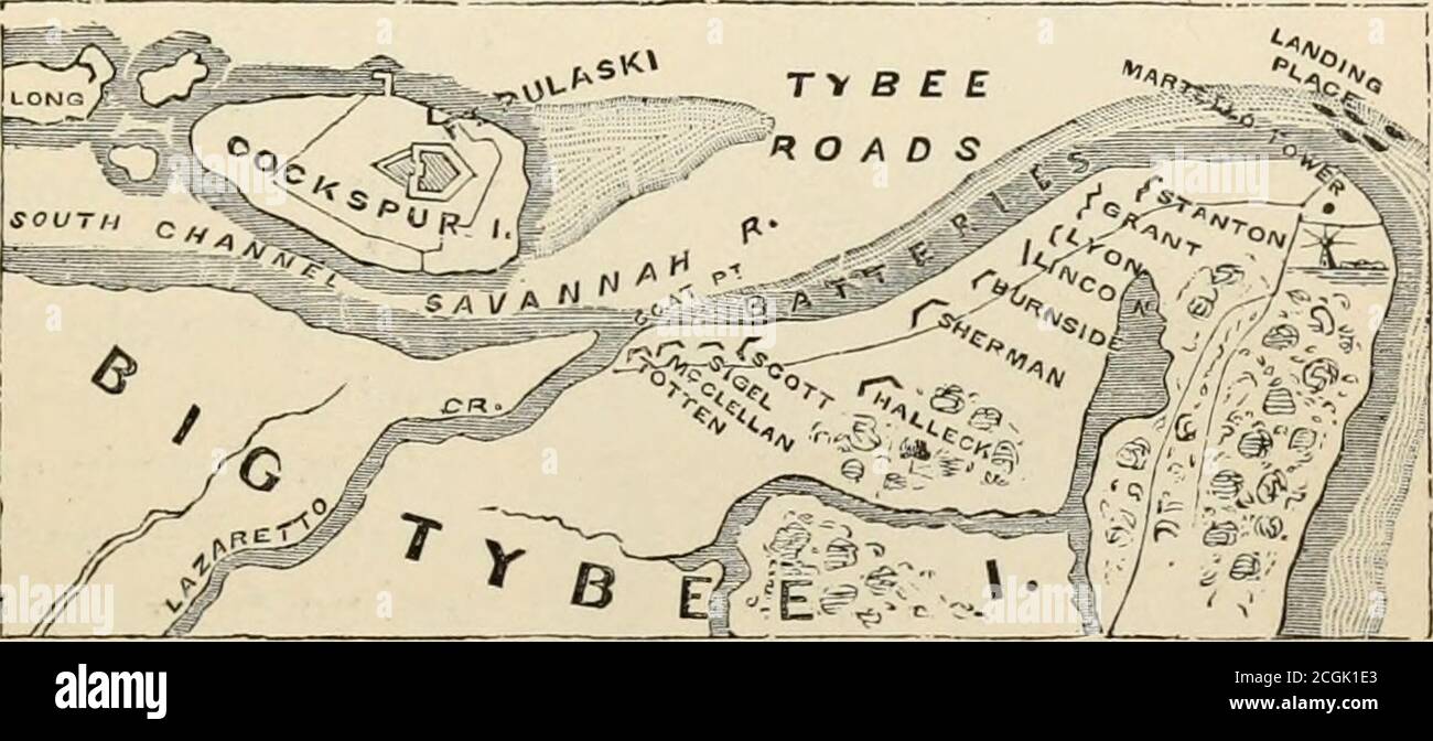 Map of tybee island hi-res stock photography and images - Alamy