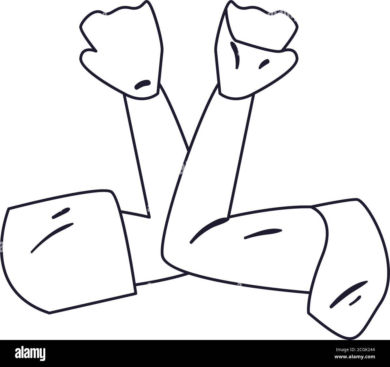 hello touching elbows line style icon design of medical care and covid ...