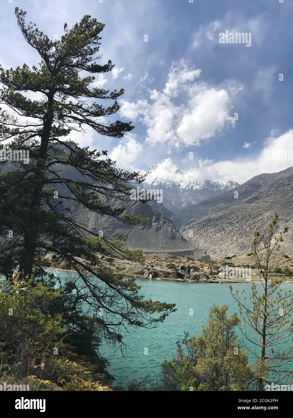 Holy Lake Dhumba in Himalayan mountains Mustang district Nepal Stock ...